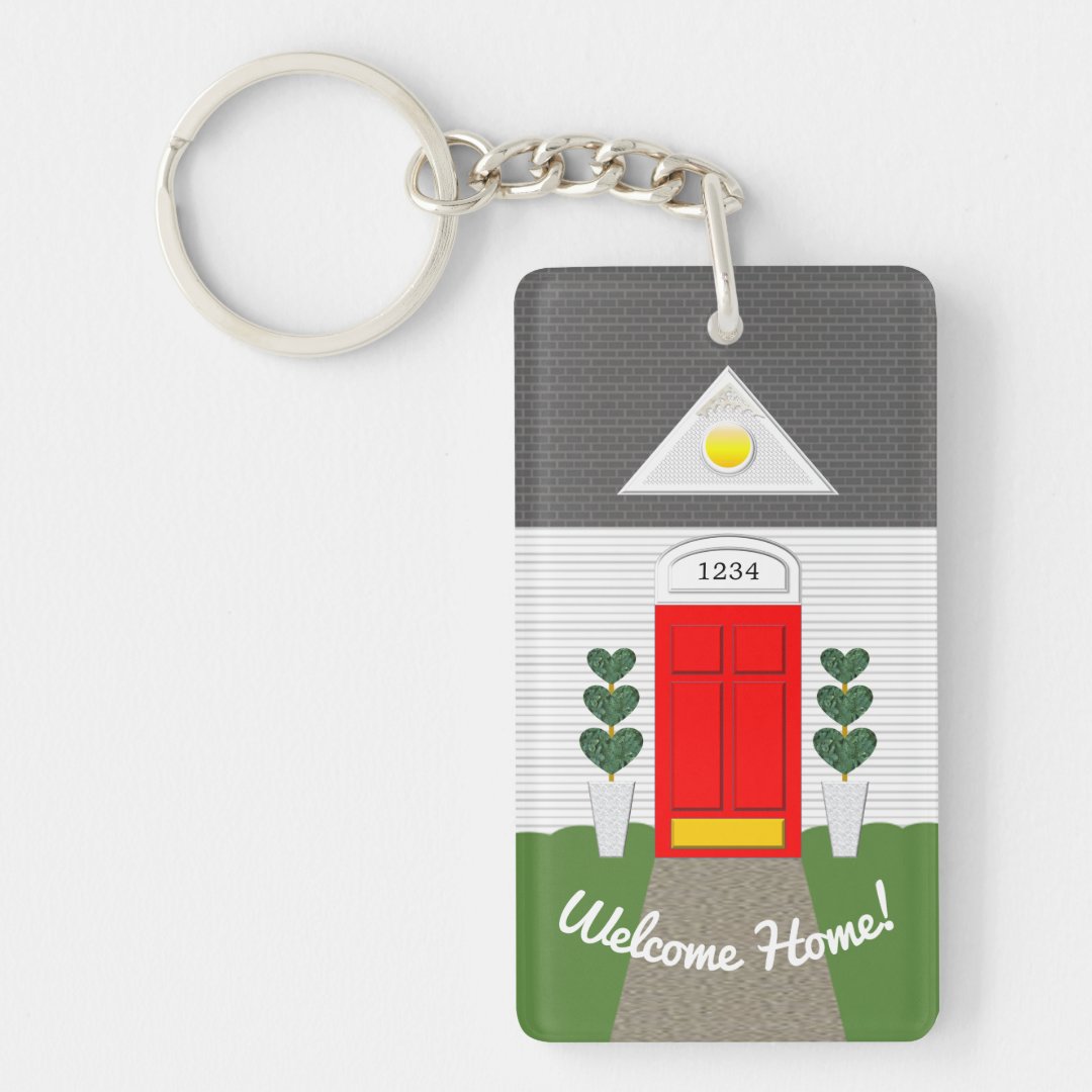 Realtor Welcome Home New Home Keychain | Zazzle