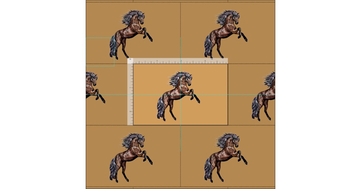 Rearing Horse Pattern Fabric | Zazzle