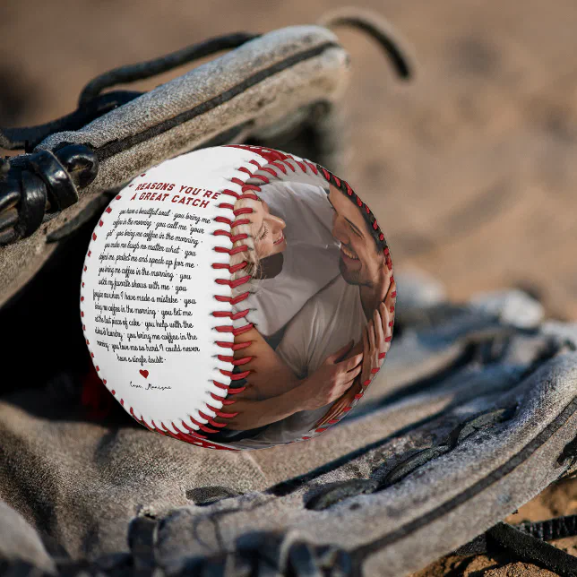 Reasons You're A Great Catch | 2 Photo Baseball | Zazzle