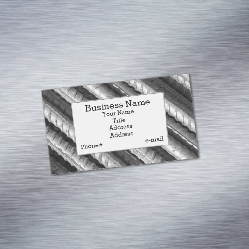 Rebar Design Magnetic Business Card | Zazzle