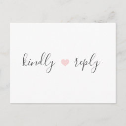 Rebecca Simple Elegant Calligraphy Wedding RSVP Postcard | Zazzle