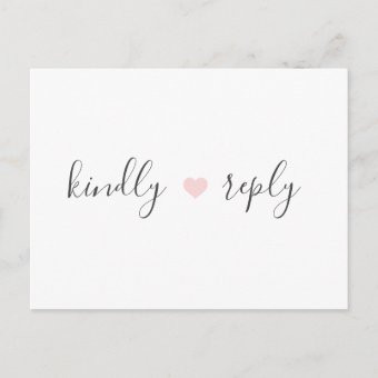 Rebecca Simple Elegant Song Request RSVP Wedding Postcard | Zazzle