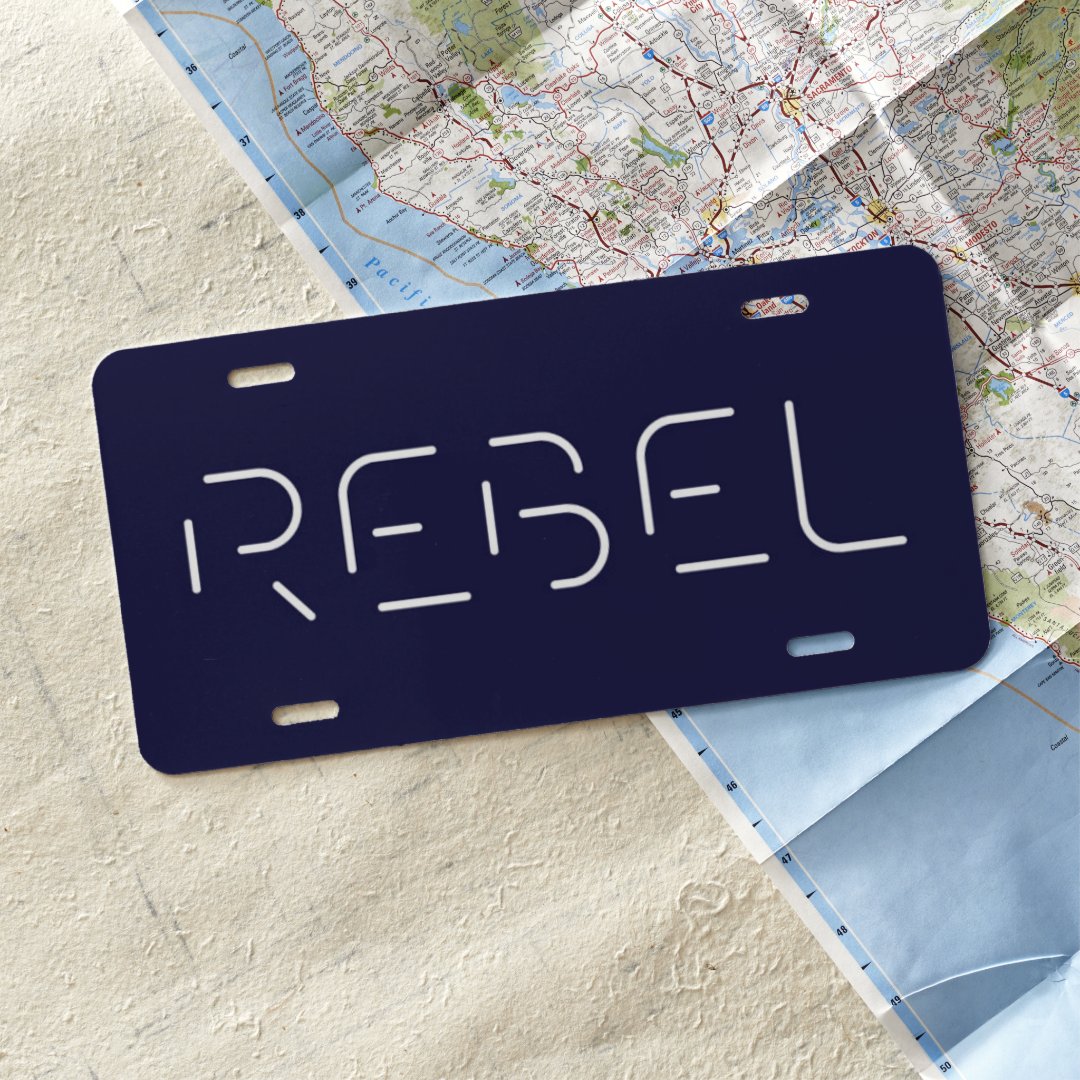 REBEL LICENSE PLATE | Zazzle