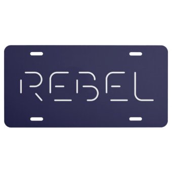 REBEL LICENSE PLATE | Zazzle