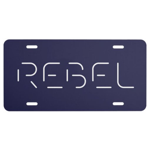 REBEL LICENSE PLATE | Zazzle