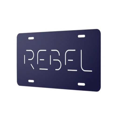 REBEL LICENSE PLATE | Zazzle