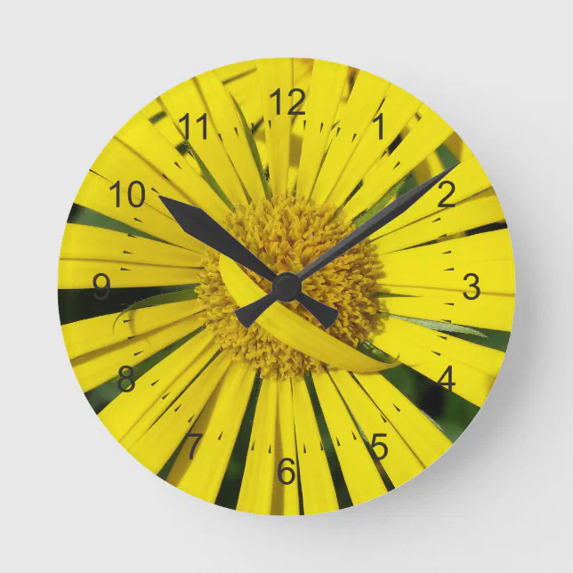rebel petals round clock | Zazzle