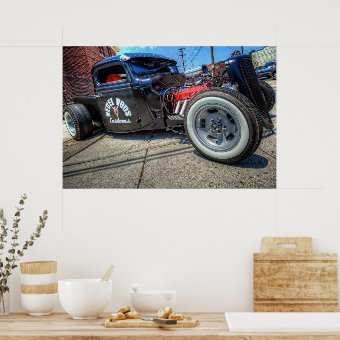 Rebel Rods Customs Poster | Zazzle