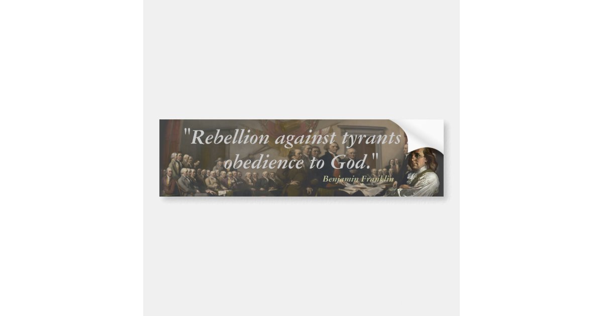 Rebellion Bumper Sticker | Zazzle