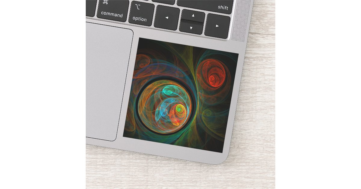 Rebirth Blue Abstract Art Sticker | Zazzle