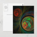 Rebirth Green Abstract Art Postcard | Zazzle