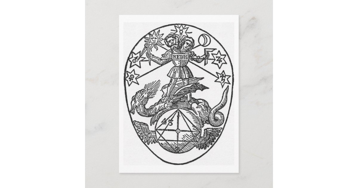 Rebis Symbol of Duality Postcard | Zazzle