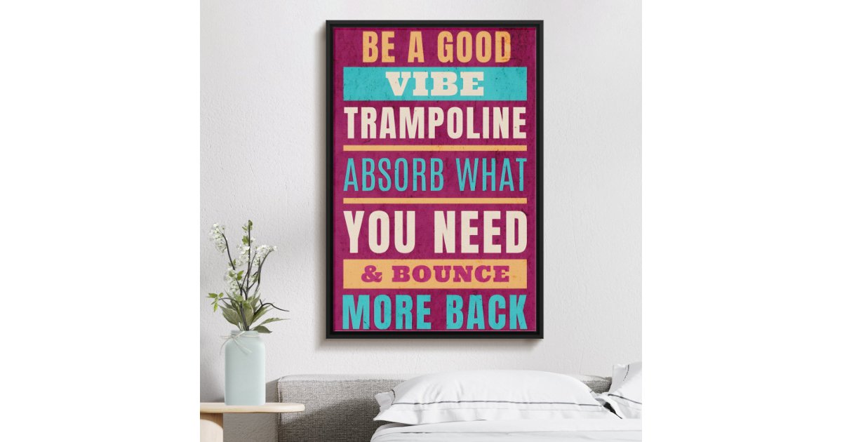 Rebound positive energy, beautiful inspirational poster | Zazzle