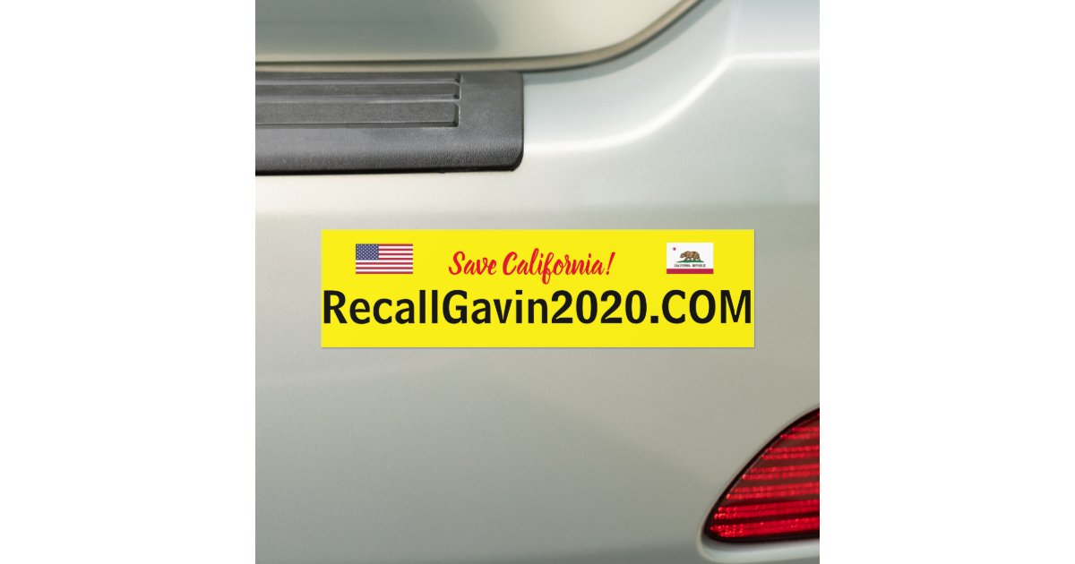 Recall Gavin Newsom 2020 Bumper Sticker | Zazzle