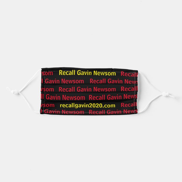 Recall Gavin Newsom 2020 Bumper Sticker Adult Cloth Face Mask | Zazzle.com
