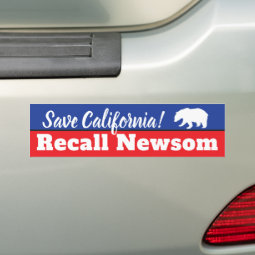 Recall Gavin Newsom California Election Bumper Sticker | Zazzle