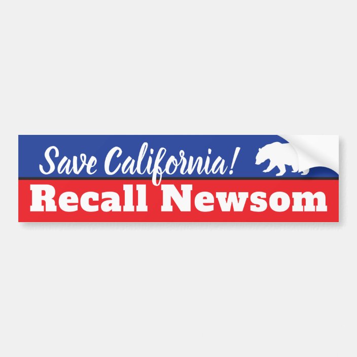Recall Gavin Newsom California Election Bumper Sticker | Zazzle.com