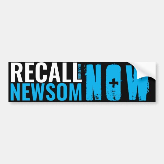 RECALL NEWSOM NOW BUMPER STICKER | Zazzle.com