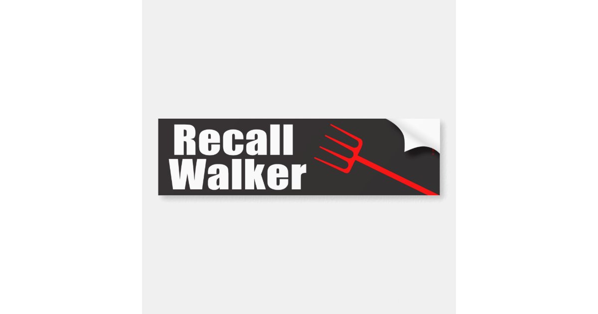 Recall Walker Bumper Sticker | Zazzle