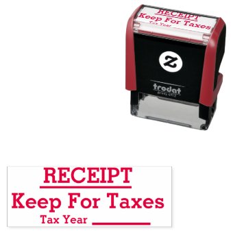 Receipt Self Inking Stamp For Tax Purposes | Zazzle
