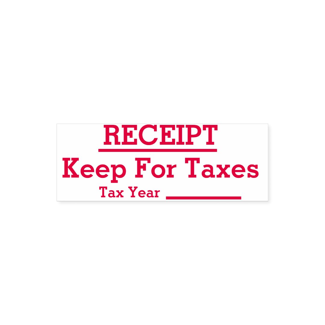 Receipt Self Inking Stamp For Tax Purposes | Zazzle