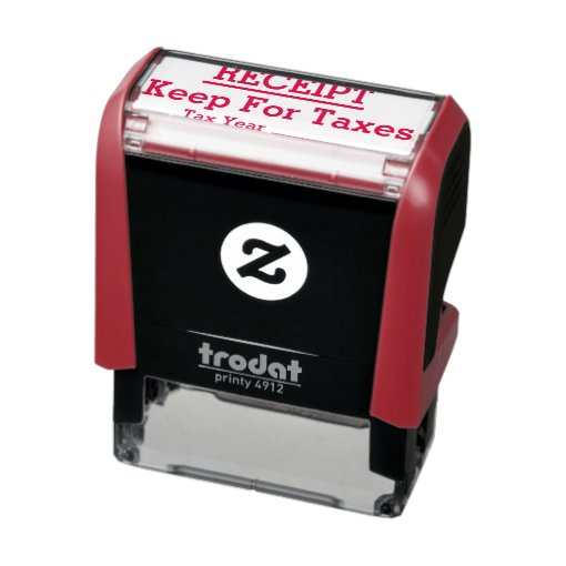 Receipt Self Inking Stamp For Tax Purposes | Zazzle