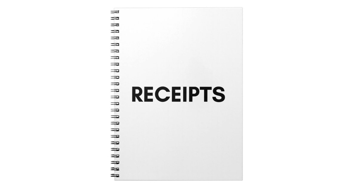 receipts notebook | Zazzle