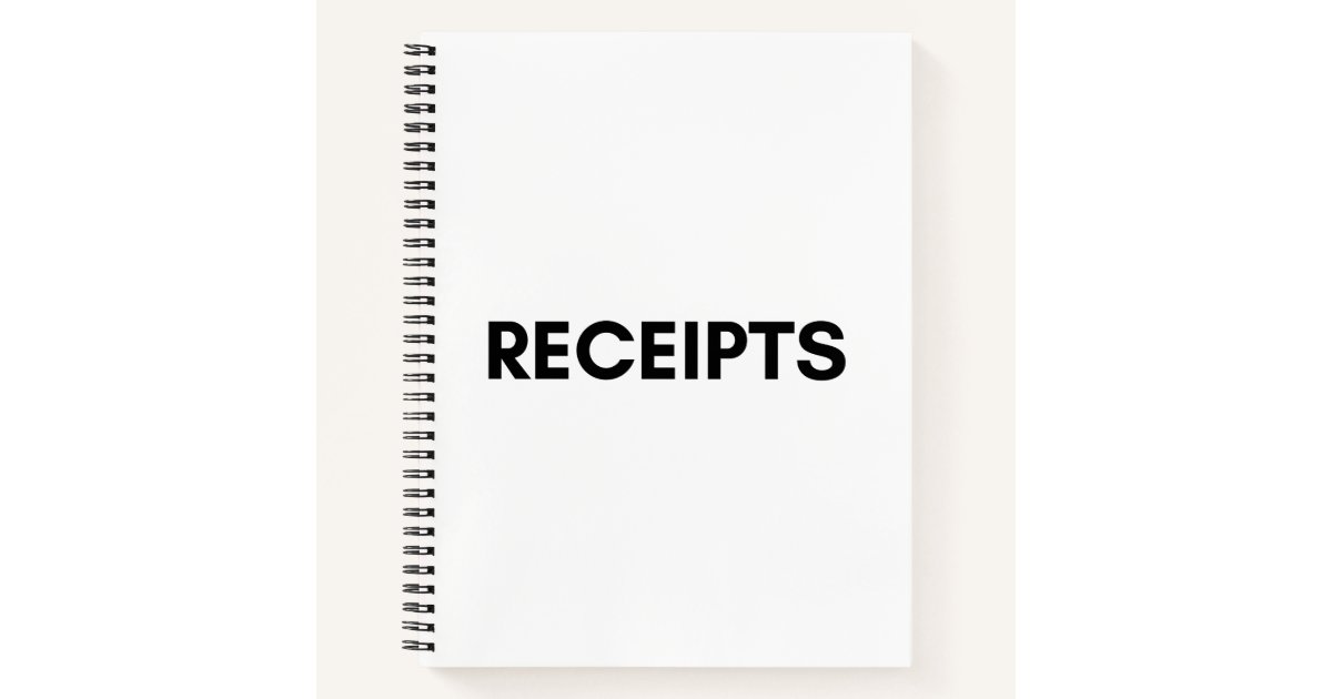 receipts notebook | Zazzle