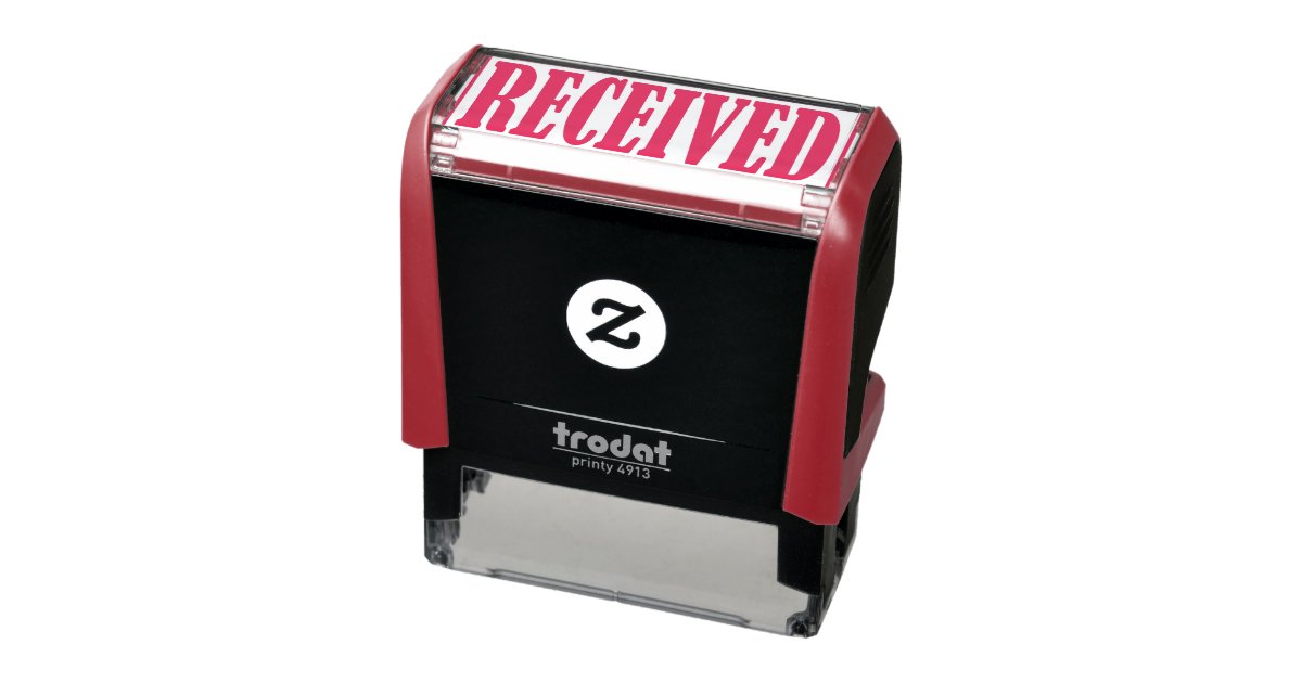Received Business Office Framed Simple Word Self-inking Stamp | Zazzle