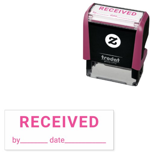 RECEIVED Signature and Date Business Bookkeeping Self-inking Stamp | Zazzle