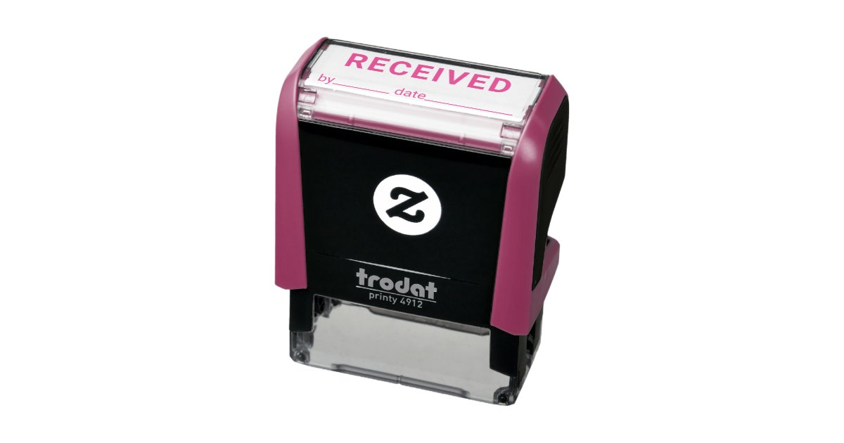 RECEIVED Signature and Date Business Bookkeeping Self-inking Stamp | Zazzle