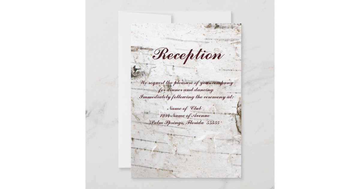Reception card | Zazzle