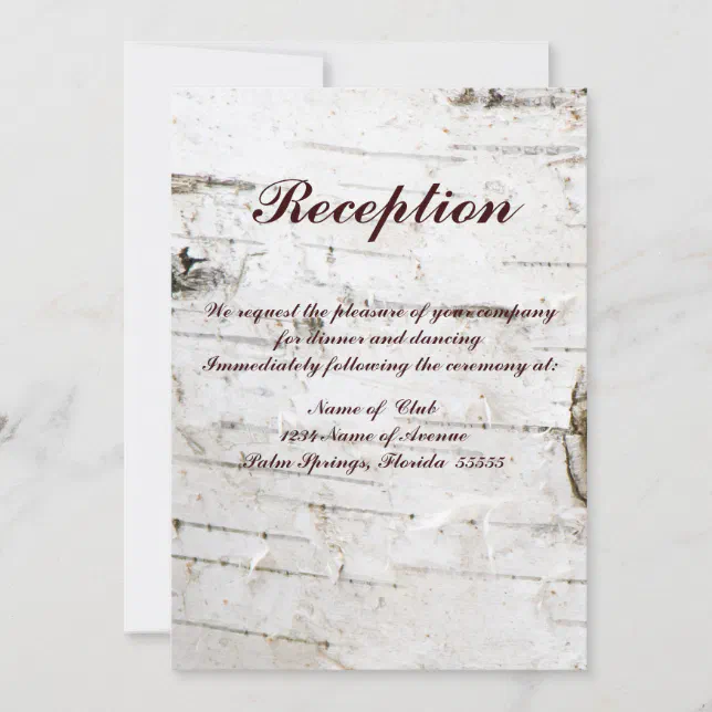 Reception card | Zazzle