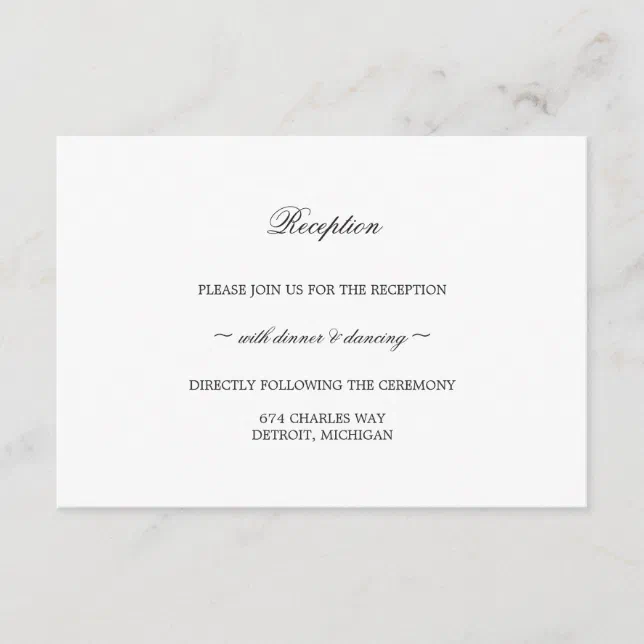 Reception Card - THE BEST Suite | Zazzle