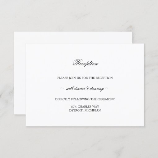 Reception Card - THE BEST Suite | Zazzle