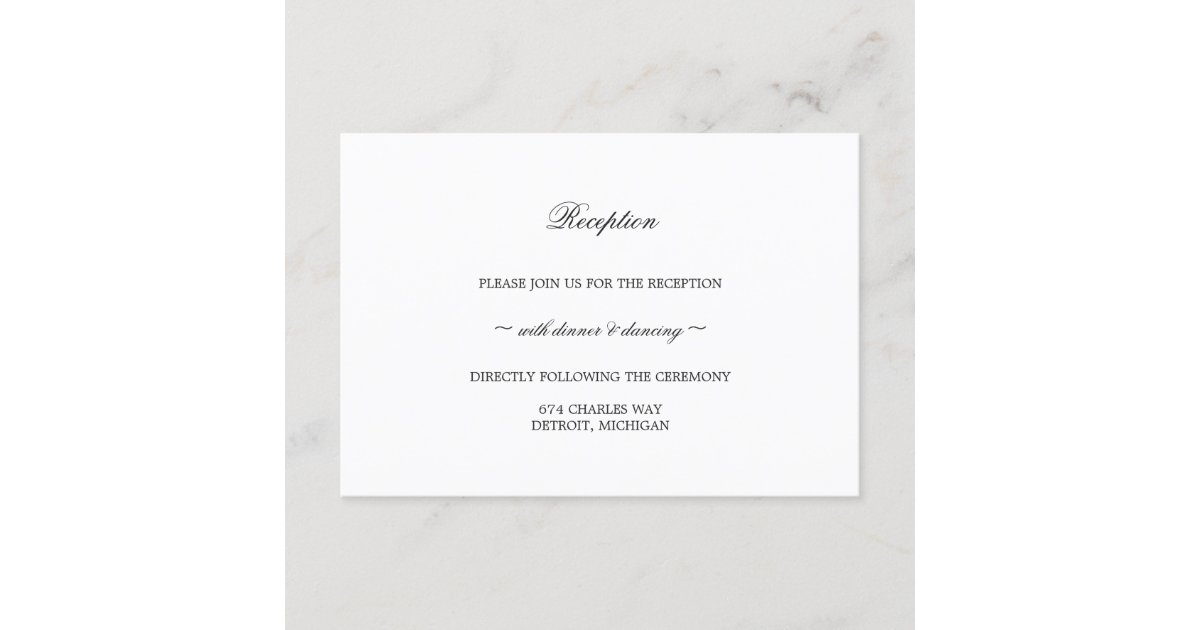 Reception Card - THE BEST Suite | Zazzle