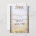 Reception Card Wedding Elegant Elite White Gold | Zazzle