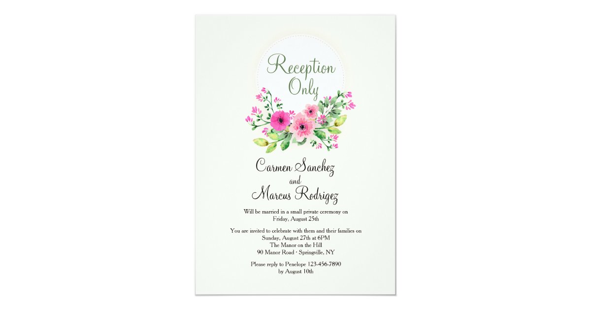 Reception Only Invitation | Zazzle.com