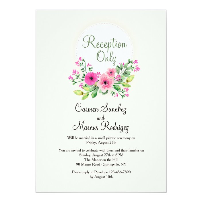 Reception Only Invitation | Zazzle.com