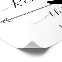 Reception This Way Elegant Script Directional Sign | Zazzle