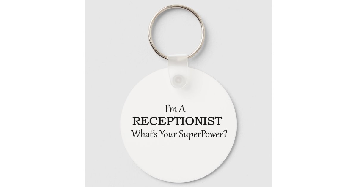 RECEPTIONIST KEYCHAIN | Zazzle