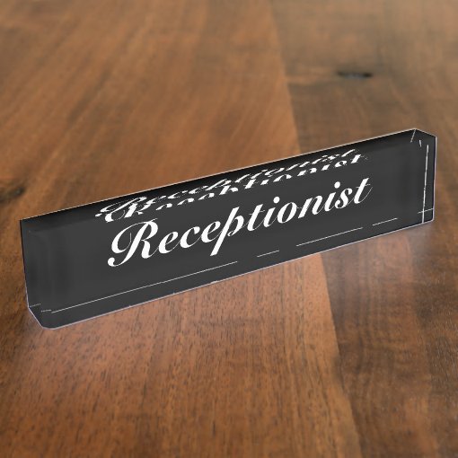 Receptionist Name Plate | Zazzle
