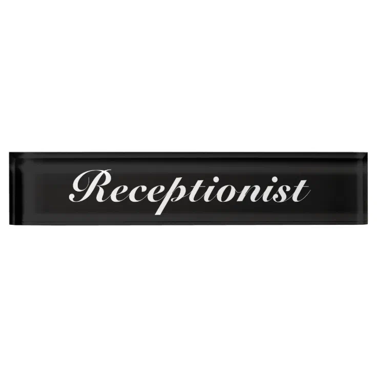Receptionist Name Plate | Zazzle