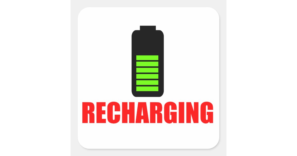 Recharging Battery Sticker | Zazzle