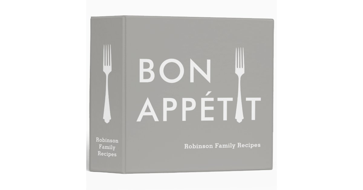 Recipe Binder Family Cookbook, personalized | Zazzle