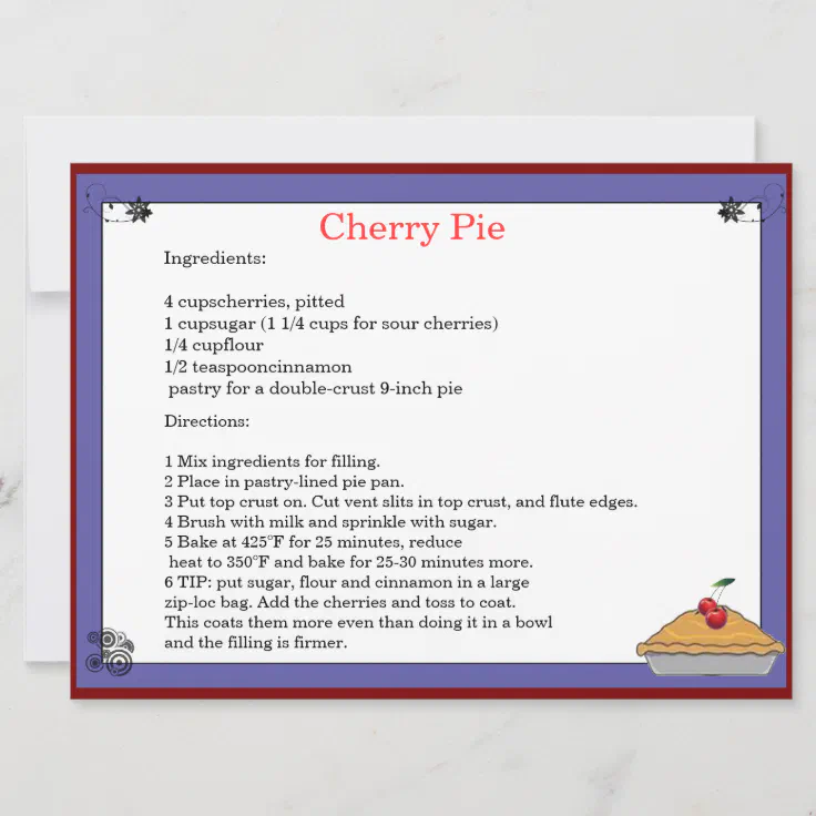 Recipe Card | Zazzle