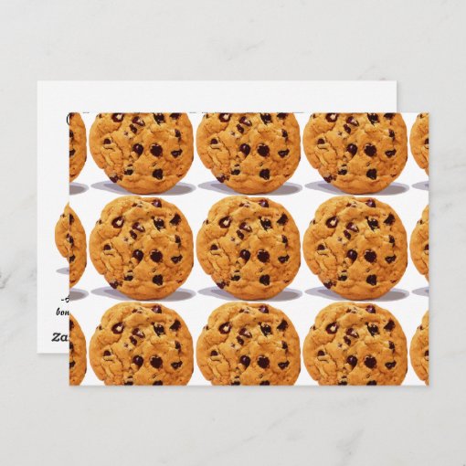 Recipe card Chocolate Chip Peanut Butter Cookie | Zazzle