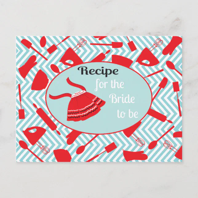 Recipe card for the bride to be | Zazzle
