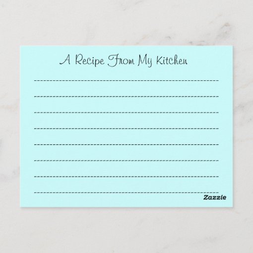Recipe Card Postcard Design To Share Fav Recipes | Zazzle