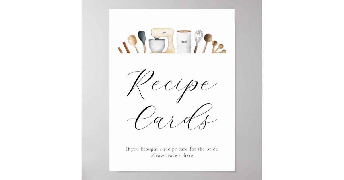Recipe Card Sign | Zazzle